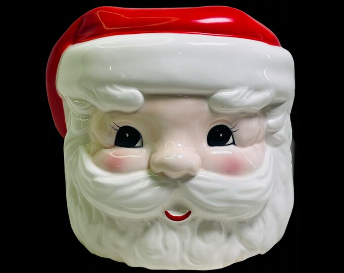 Vintage Napco Santa Head Planter Christmas Santa Claus Vase Cachepot ...