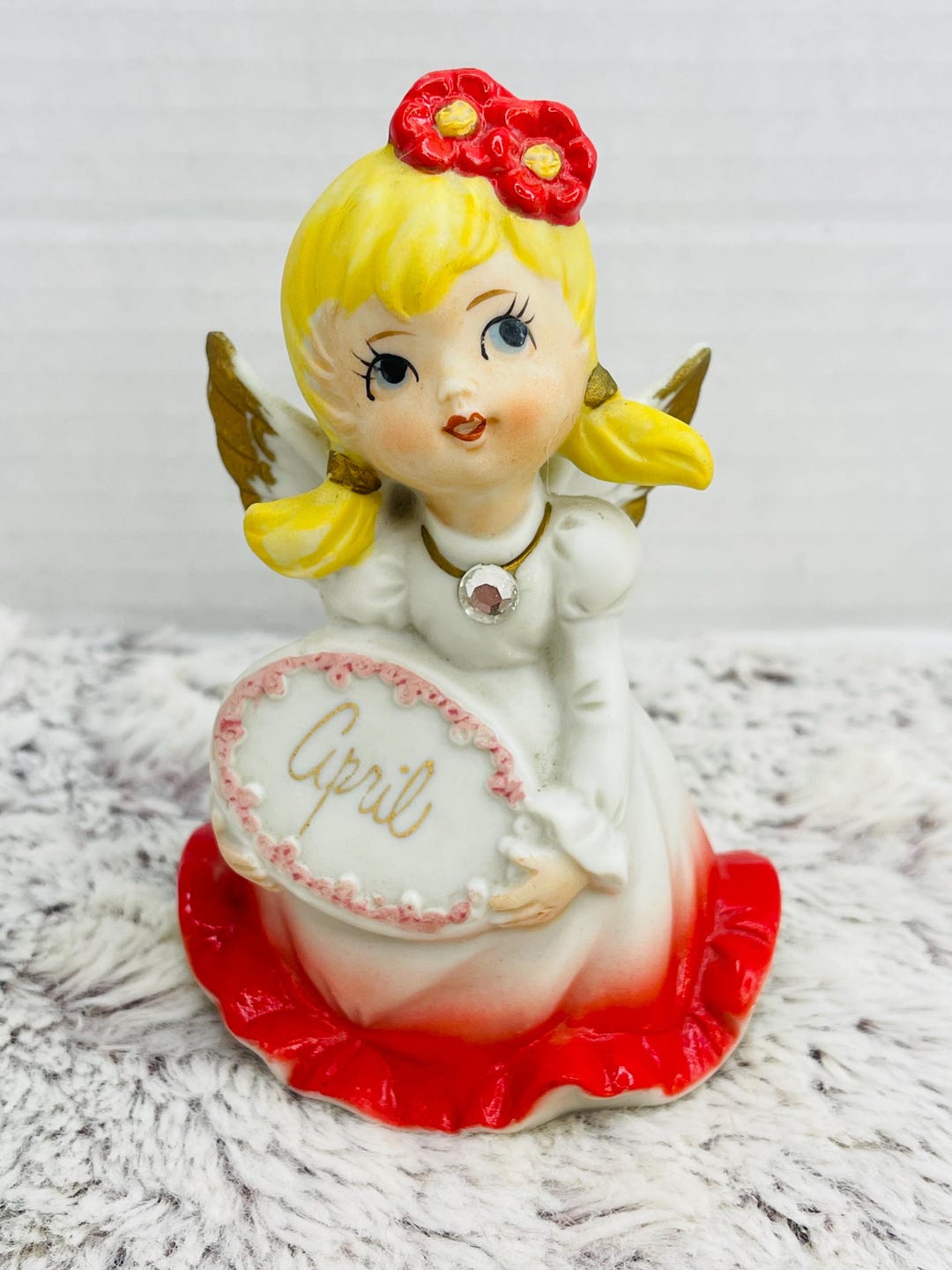Rhinestone Norcrest Lefton April Birthday Angels Sold Individually ...