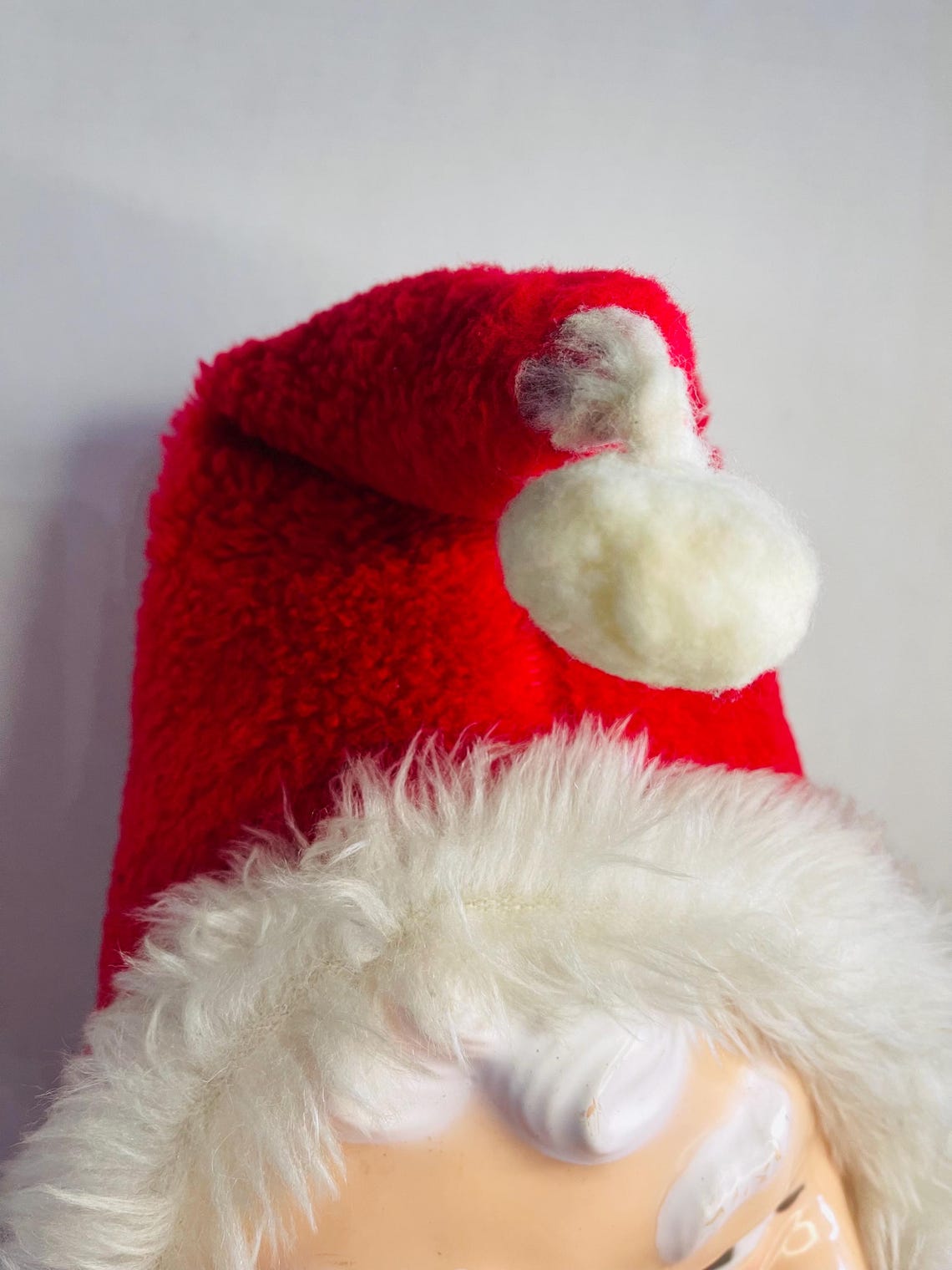 Vintage Roly Poly Santa Plush Toy, Celluloid Face, 1960s - Etsy