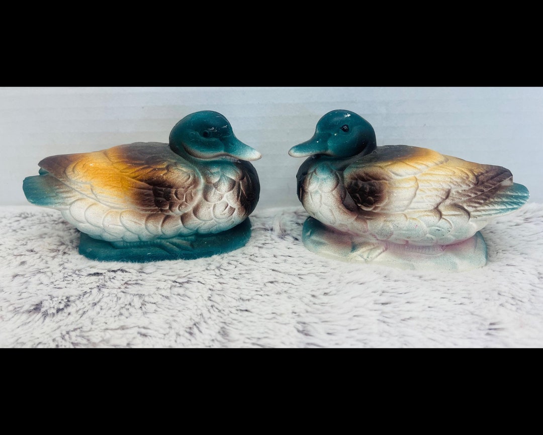 Vintage Set of Duck Decoy Mallard Salt & Pepper Shakers by Artmark Duck ...