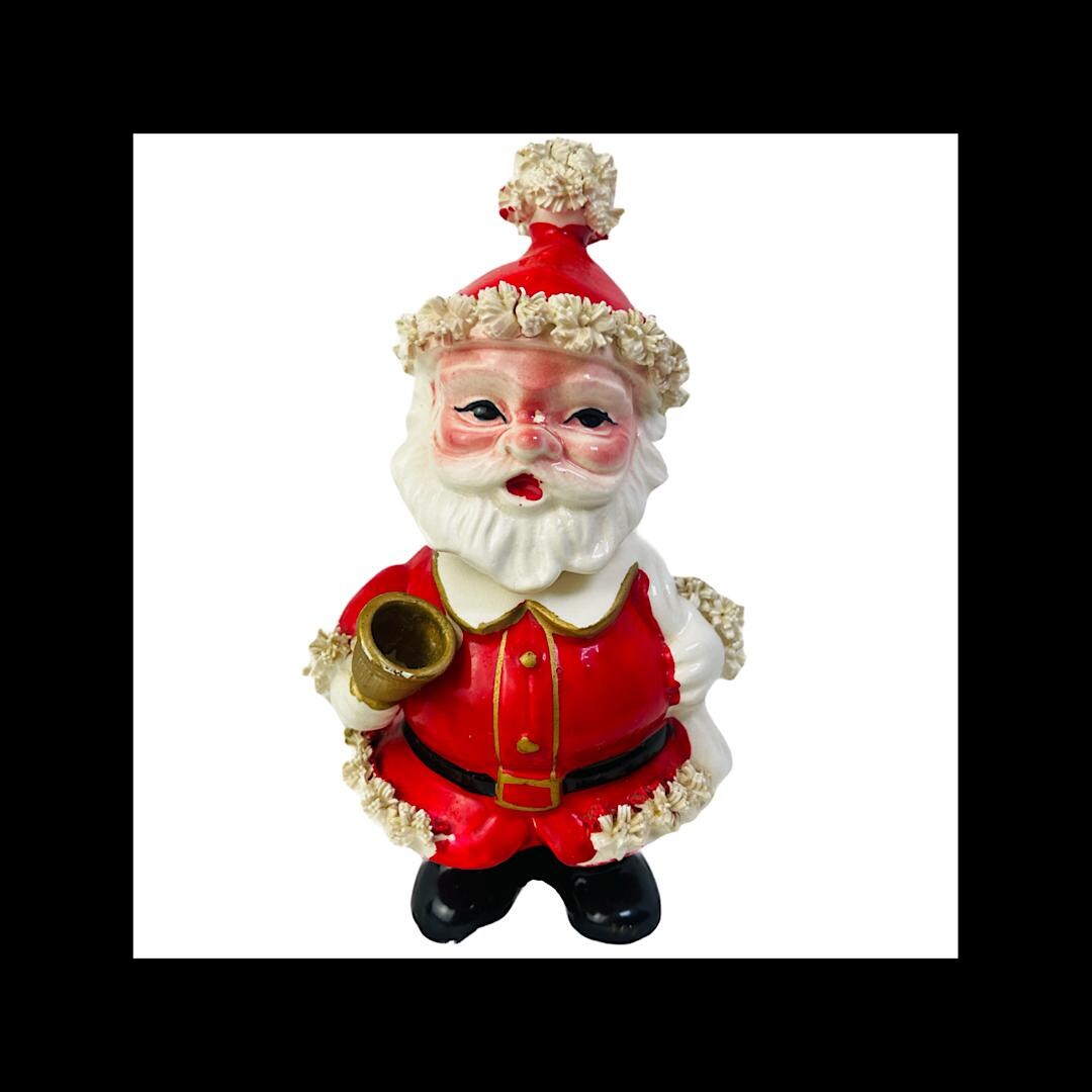 HTF Dickson Bobble Head Santa Planter Spaghetti Trim 1960’s Ceramic ...