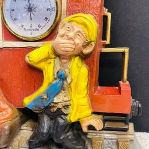 1975 New Haven Burwood Train Caboose Hobo Weather Station Barometer ...