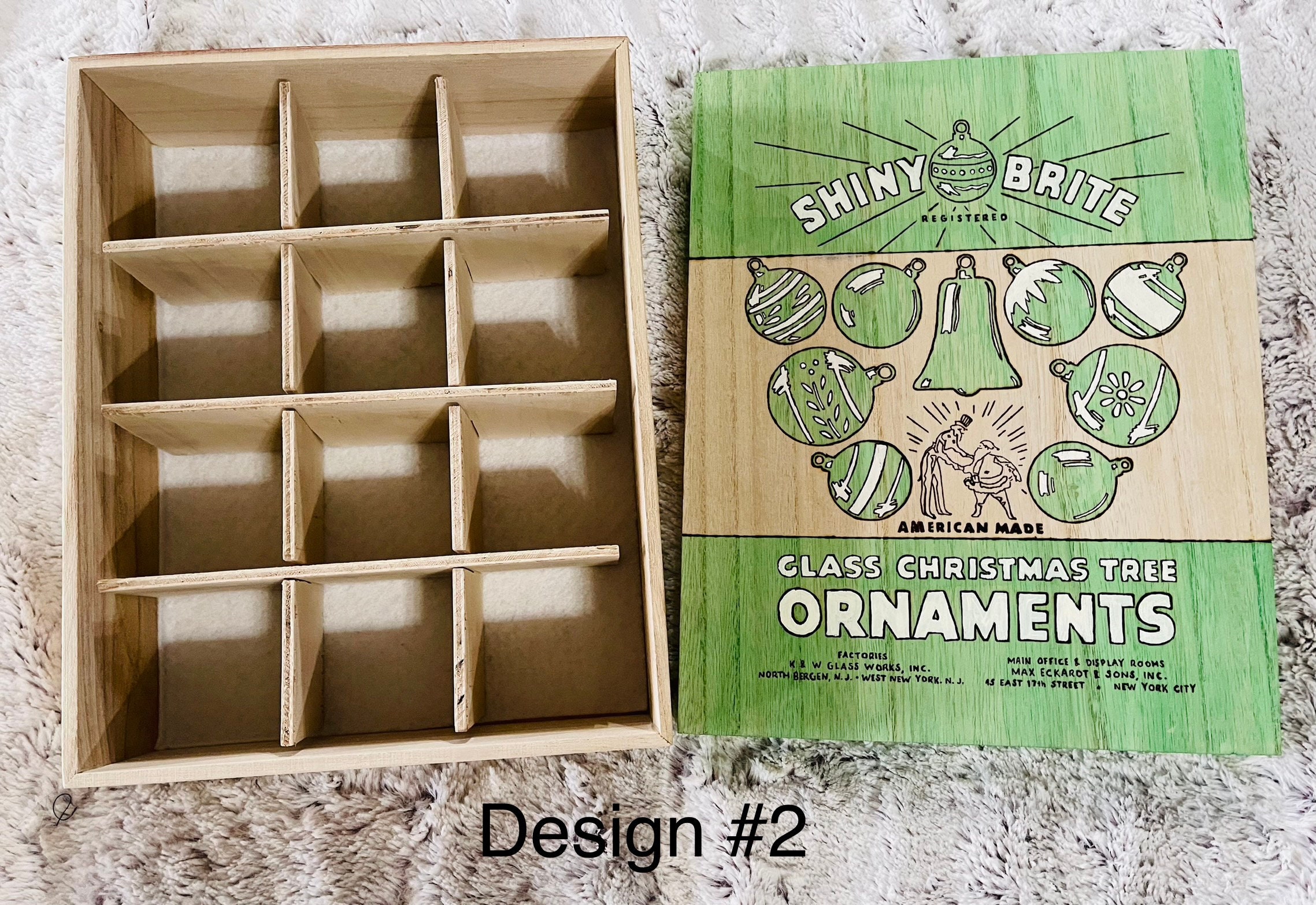 Customizable Top Shiny Brite Retro Inspired Ornament Box - Etsy