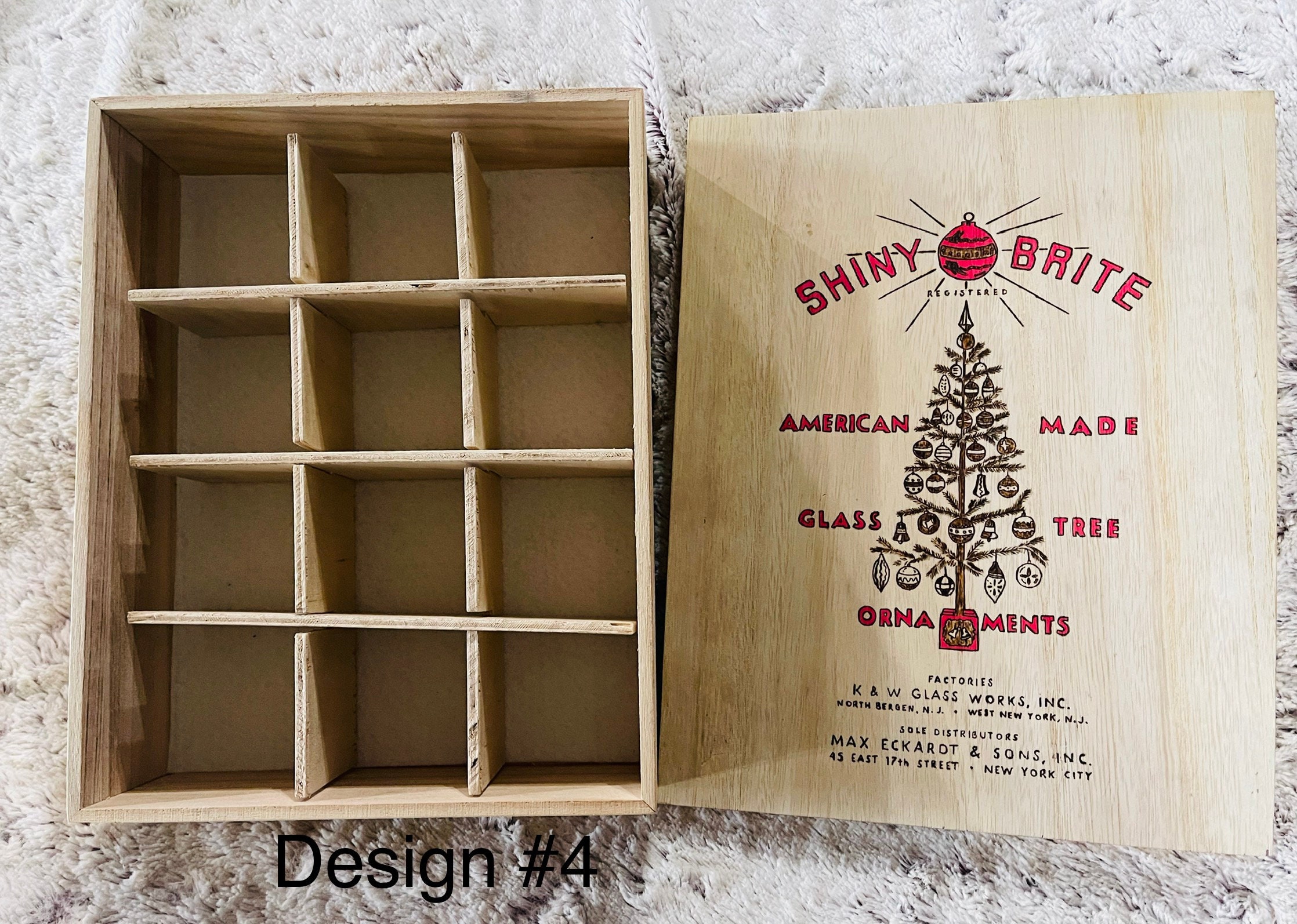 Customizable Top Shiny Brite Retro Inspired Ornament Box - Etsy
