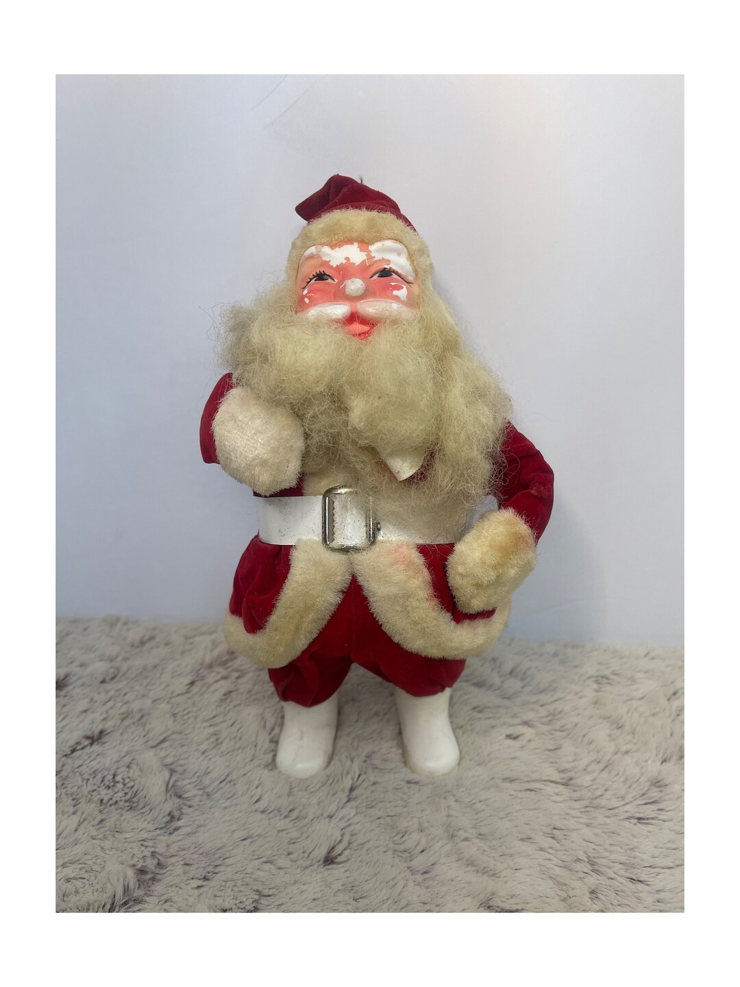 1960's 10 Harold Gale Figure Doll Santa Claus Christmas Red Velvet Suit ...