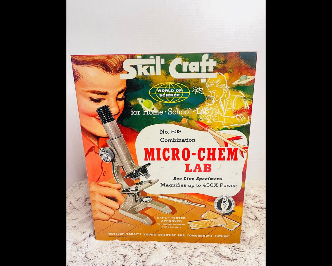 Rare Skil Craft Micro-chem Lab Set Tri Fold Chemistry Set With ...