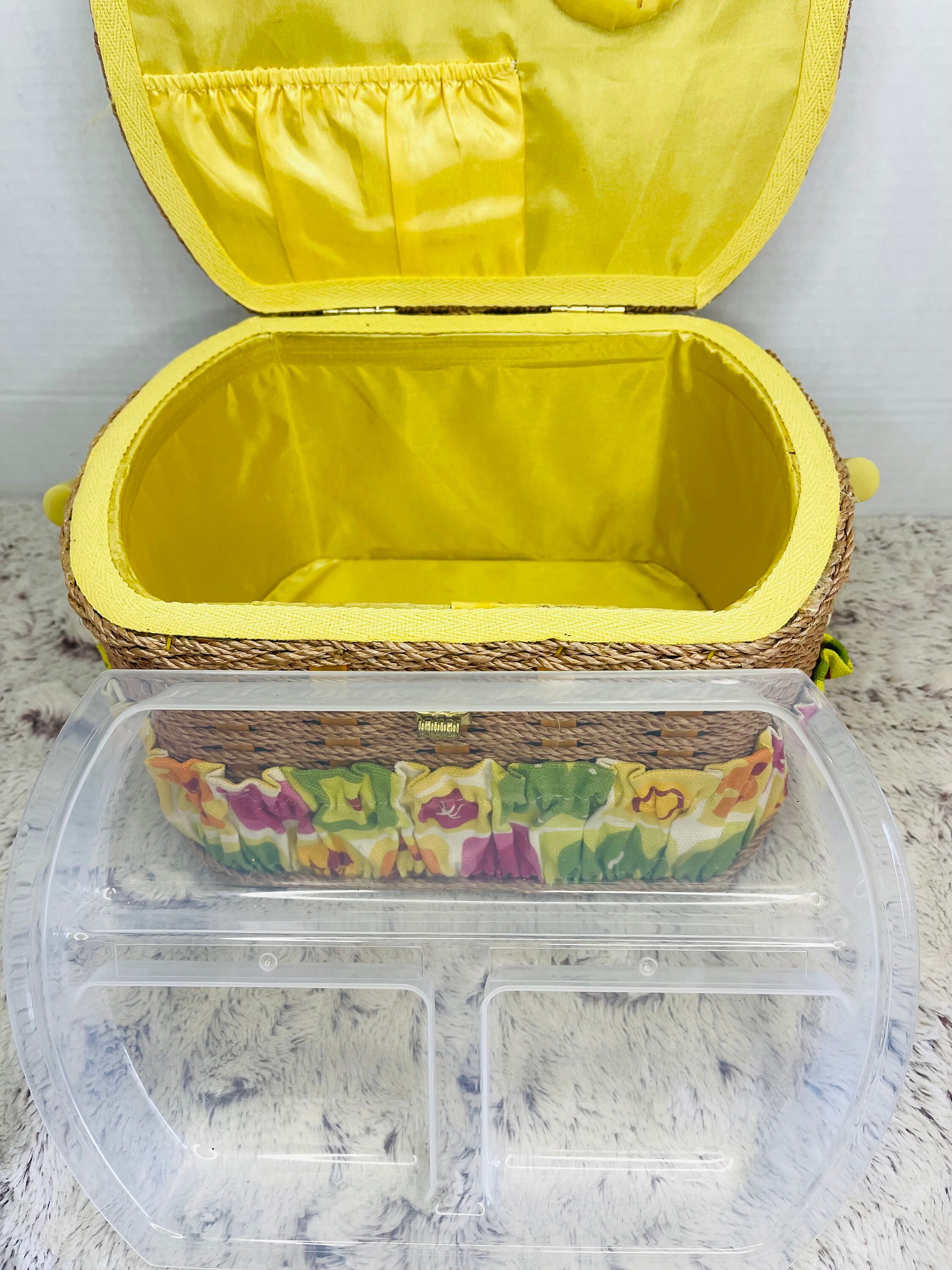 Vintage Sewing Box With Tray Colorful Atomic Abstract Groovy Design - Etsy