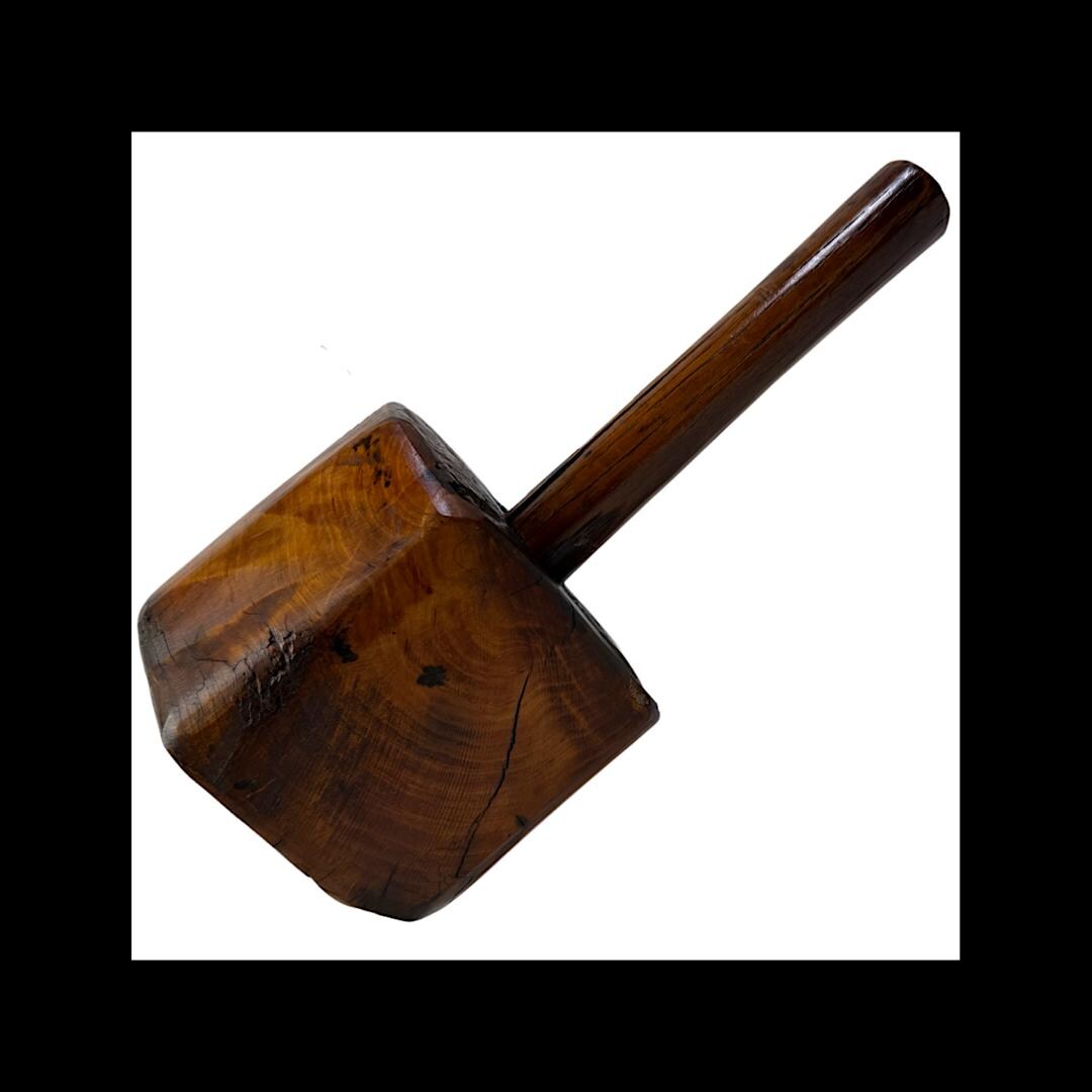 Late 1800's Burl Wood Mallet Timber Framing Rustic Primitive Carpenter ...