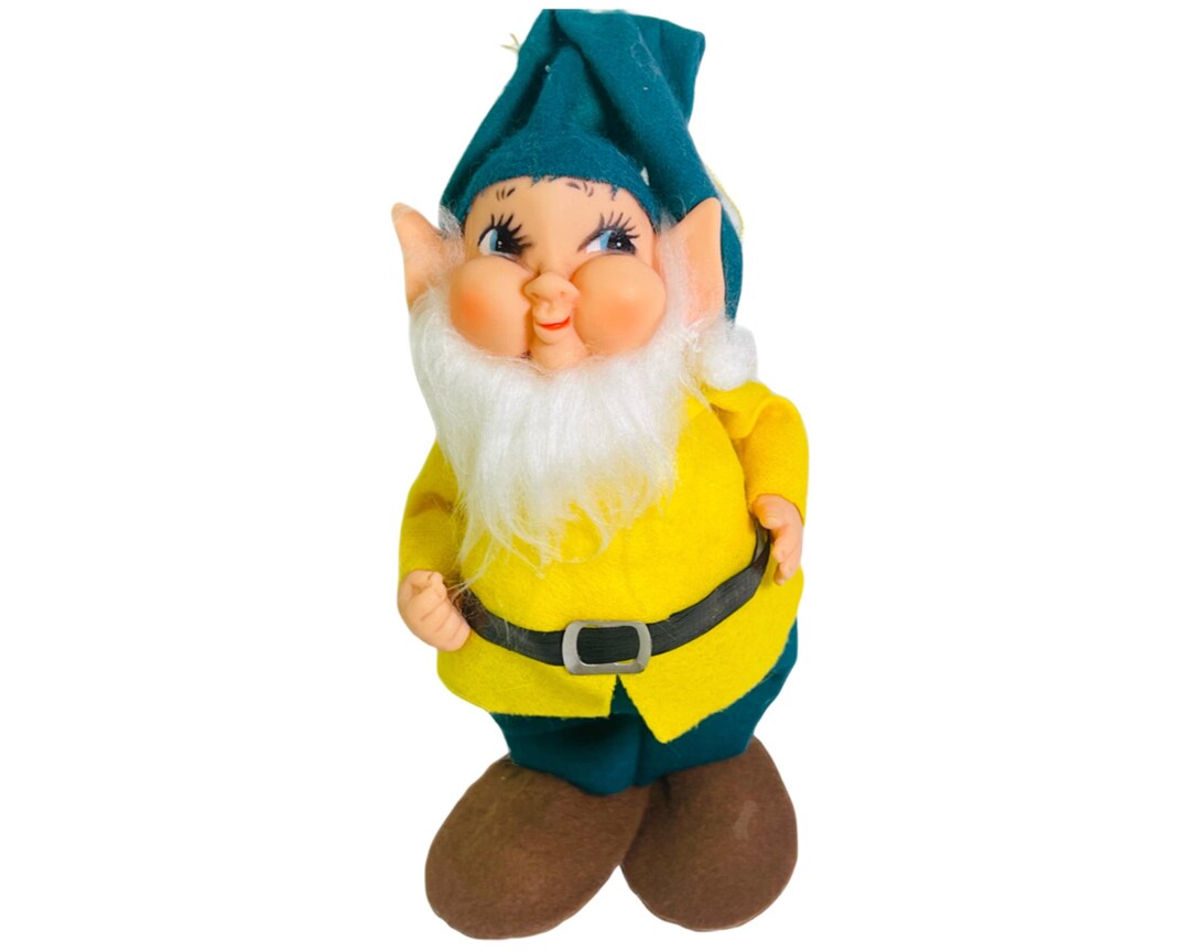 HTF Vintage Felt Puffy Cheeks Bearded Pixie Eff Santa's Helper Rare ...