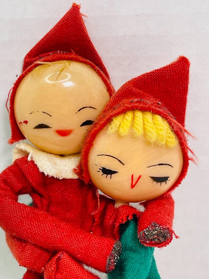 Hugging Pixie Angel Ornament Christmas Fairy Elves Figurine Pixie Knee ...