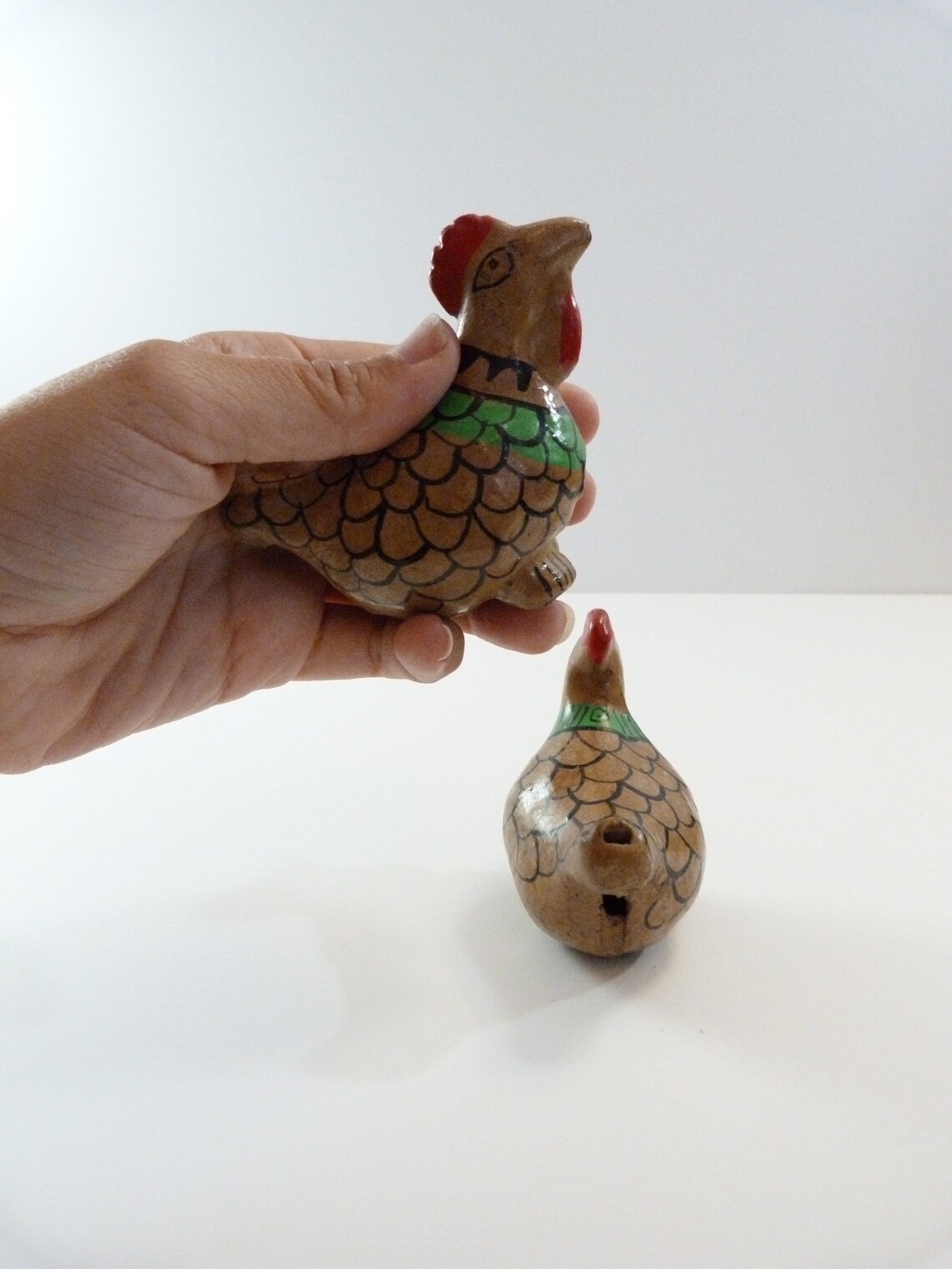Two Little Vintage Mexican Clay Chicken Whistles - Etsy