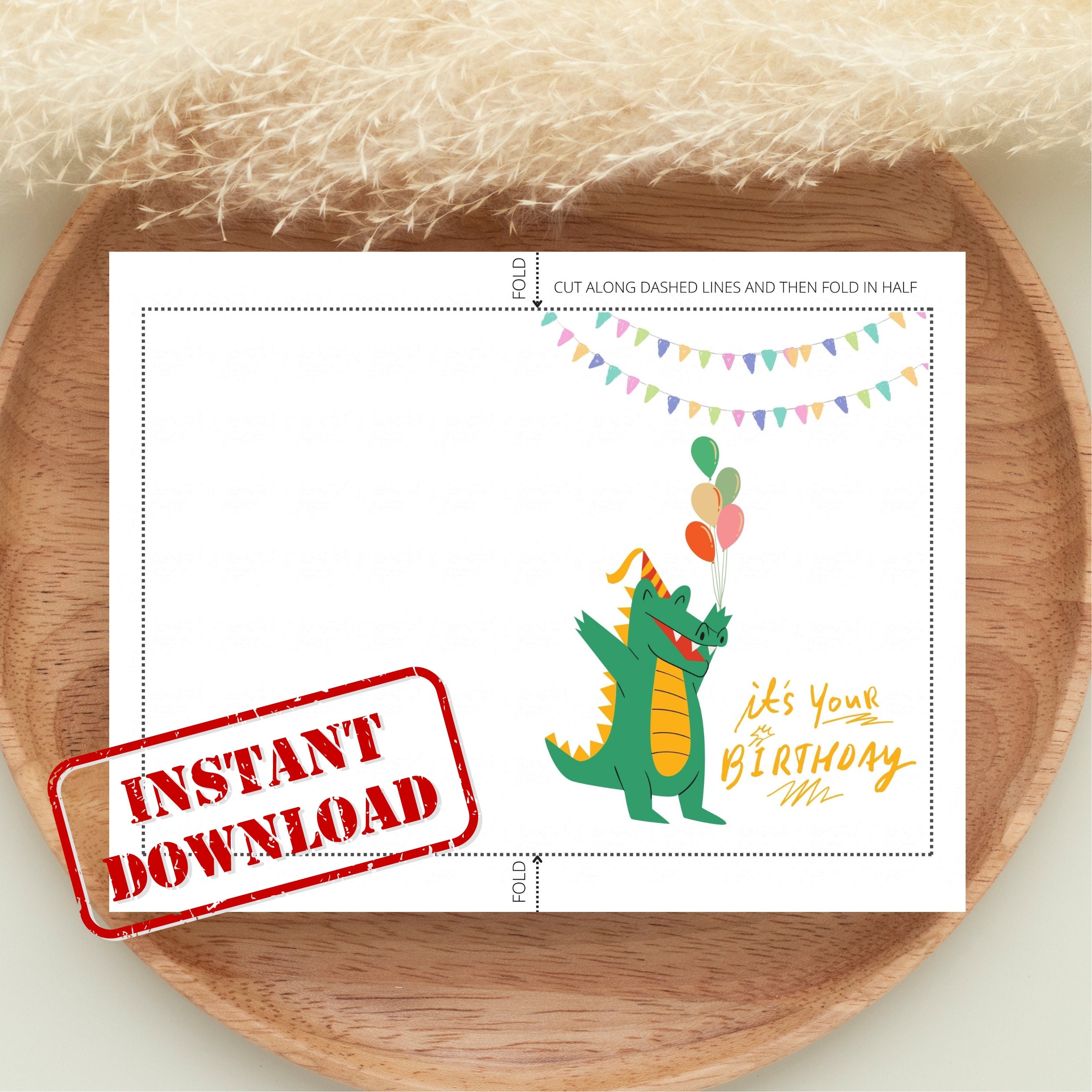 Cute Alligator Its Birthday Day Card, Alligator Birthday Card, Cute ...