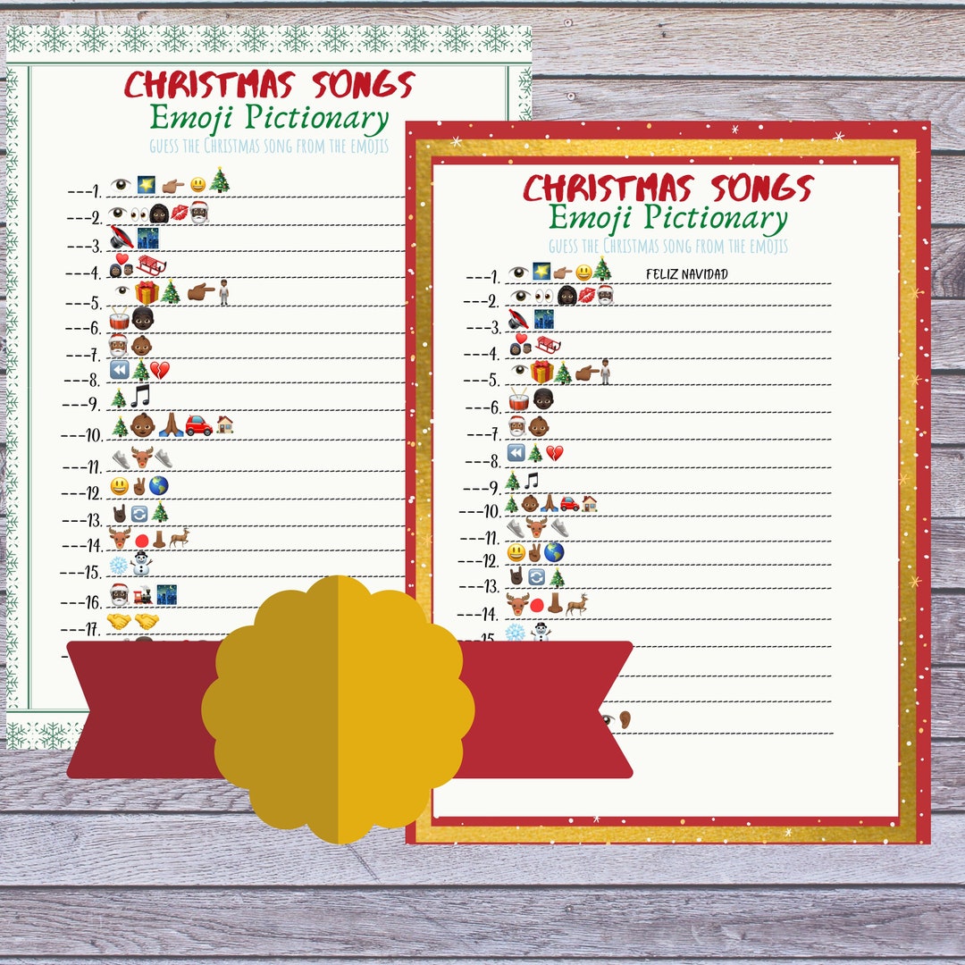 Christmas Songs Emoji Pictionary, Xmas Songs Emoji, Christmas Games ...