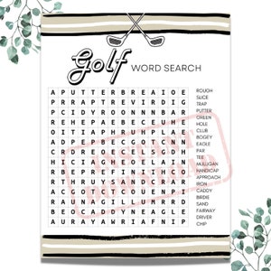 Golf Word Search Puzzle Game, Golf Word Search, Golf Puzzle, Kids Golf ...
