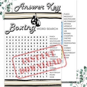 Boxing Word Search Puzzle Game, Boxing Word Search, Boxing Word Blitz ...