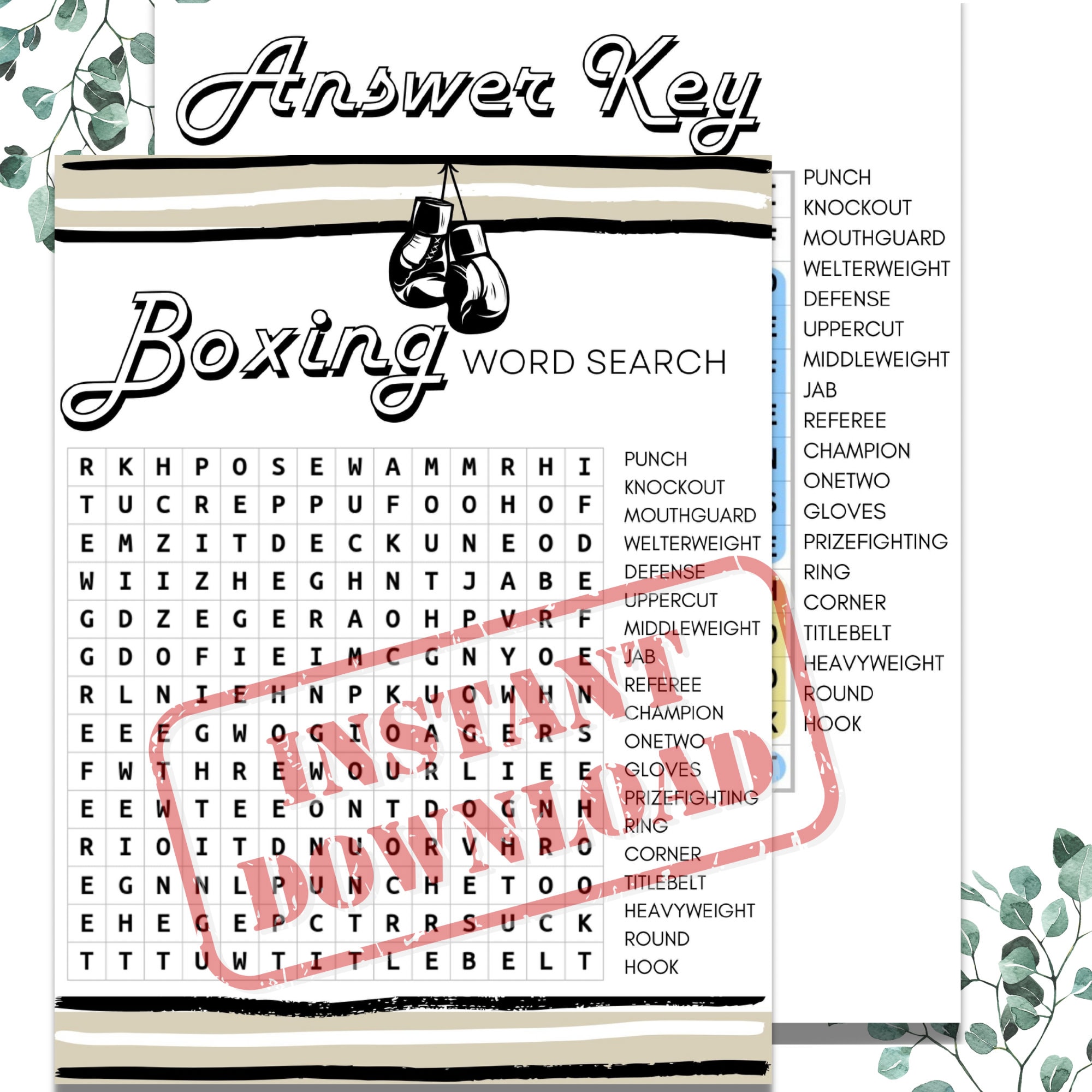 Boxing Word Search Puzzle Game, Boxing Word Search, Boxing Word Blitz ...