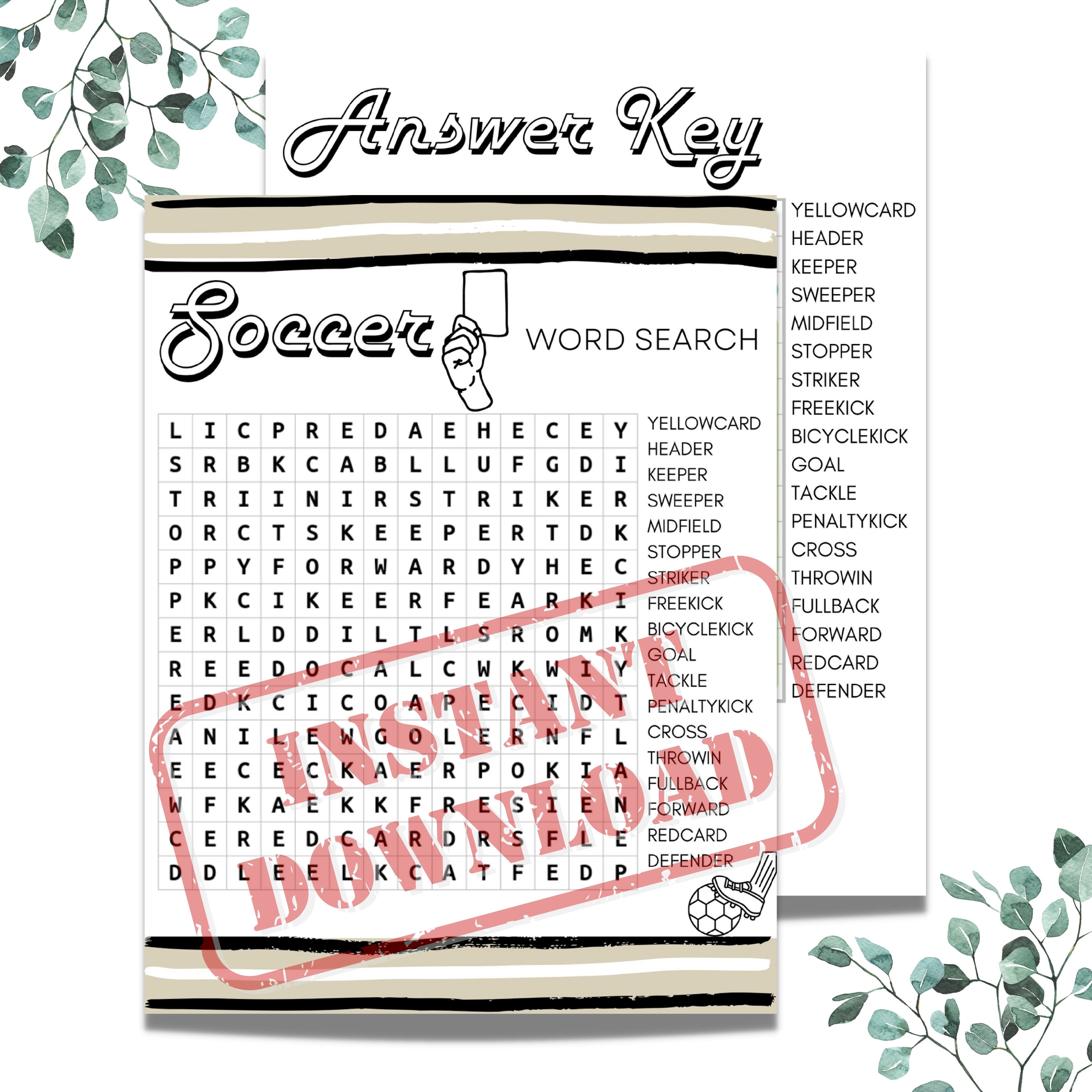 Soccer Word Search Puzzle Game, Soccer Word Search, Soccer Puzzle ...