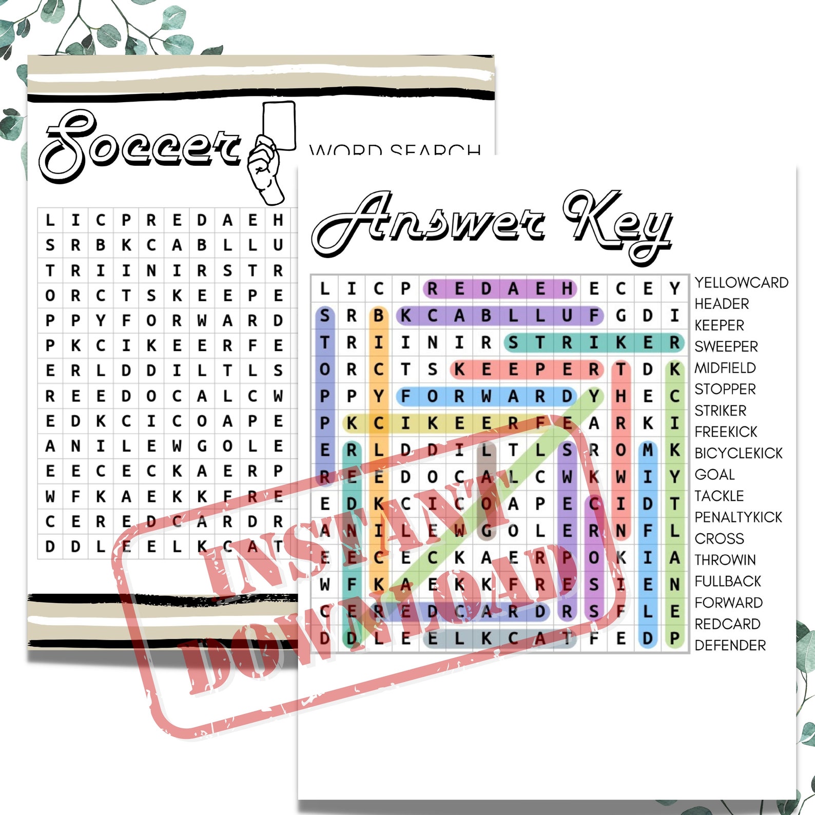 Soccer Word Search Puzzle Game Soccer Word Search Soccer - Etsy