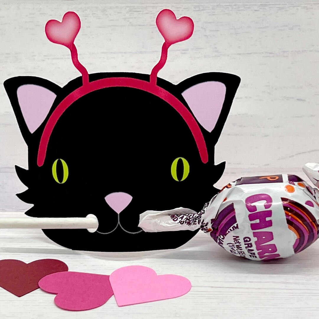 Lollipop Holder Valentine, Card Set for Kids, Cute Kids Valentines for ...