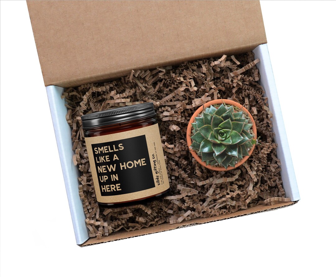 Smells Like A New Home up in Here Personalized Soy Candle and Succulent ...
