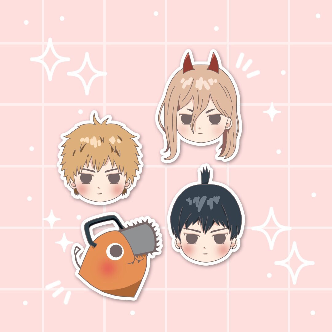 Kawaii Chibi CSM Anime Stickers | Vinyl Die-cut Stickers | Laptop ...