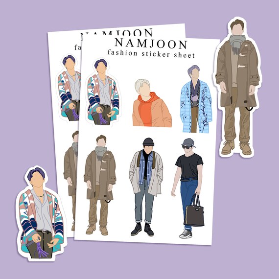 BTS Namjoon Sticker Sheet Journal Planner Penpal | Etsy