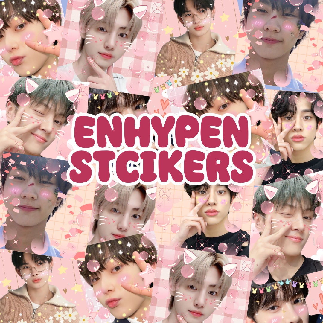Enhypen Stickers L Trading Photocards Freebie Stickers | Die-cut ...