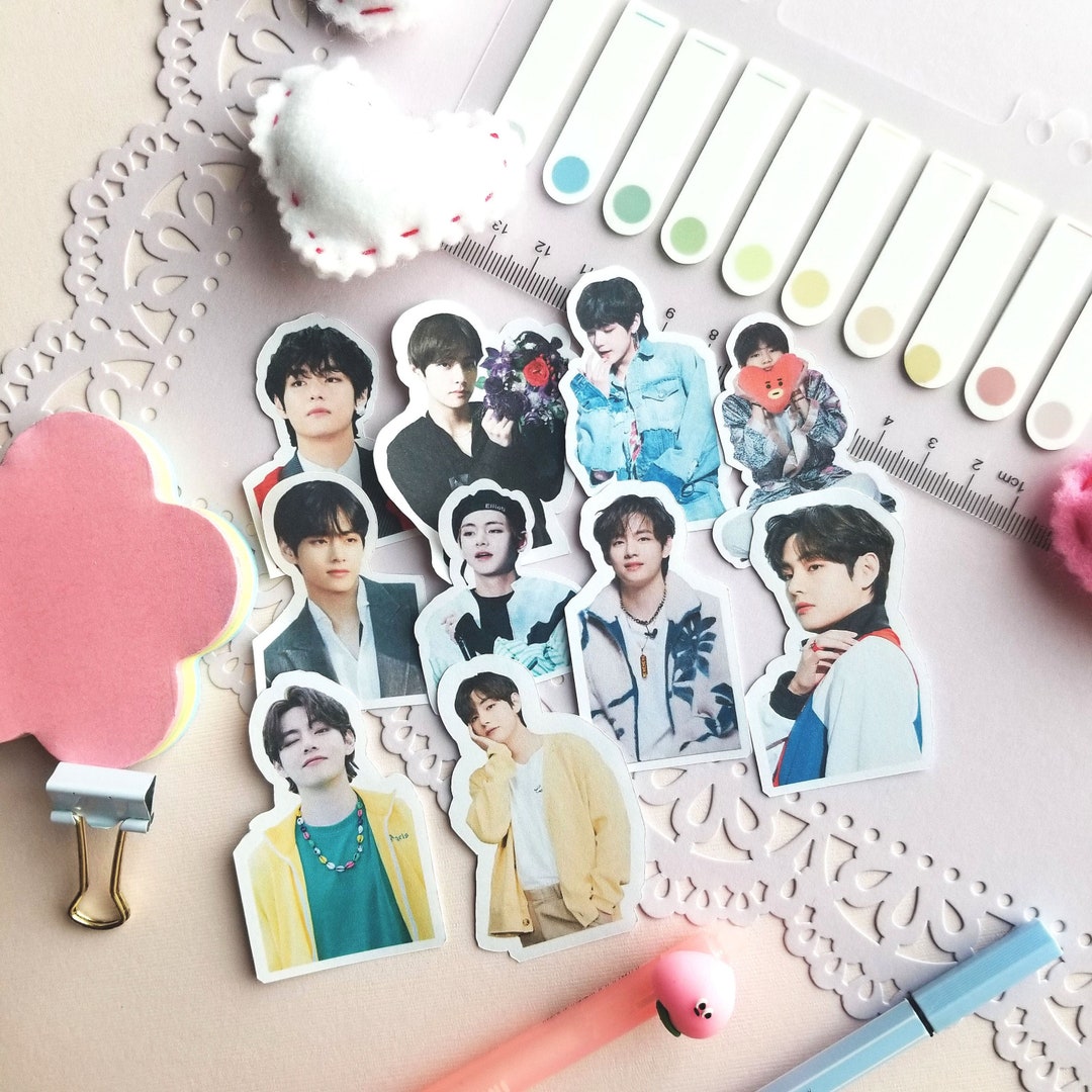 10pc BTS Taehyung Stickers - Etsy