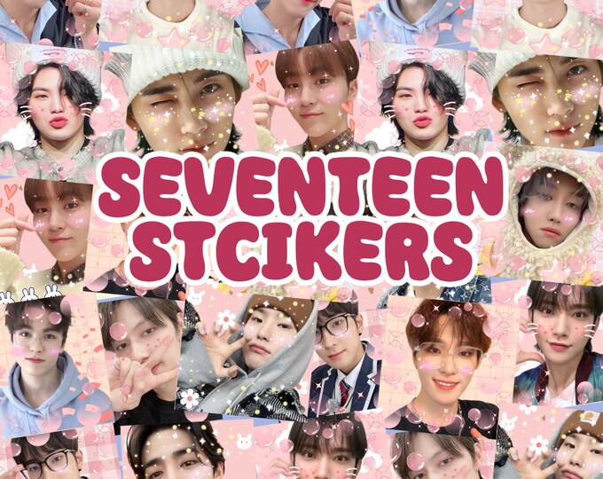 Seventeen SVT Stickers L Trading Photocards Freebie Stickers | Die-cut ...