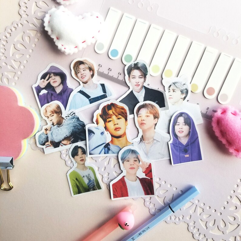 10pc BTS Jimin Stickers - Etsy