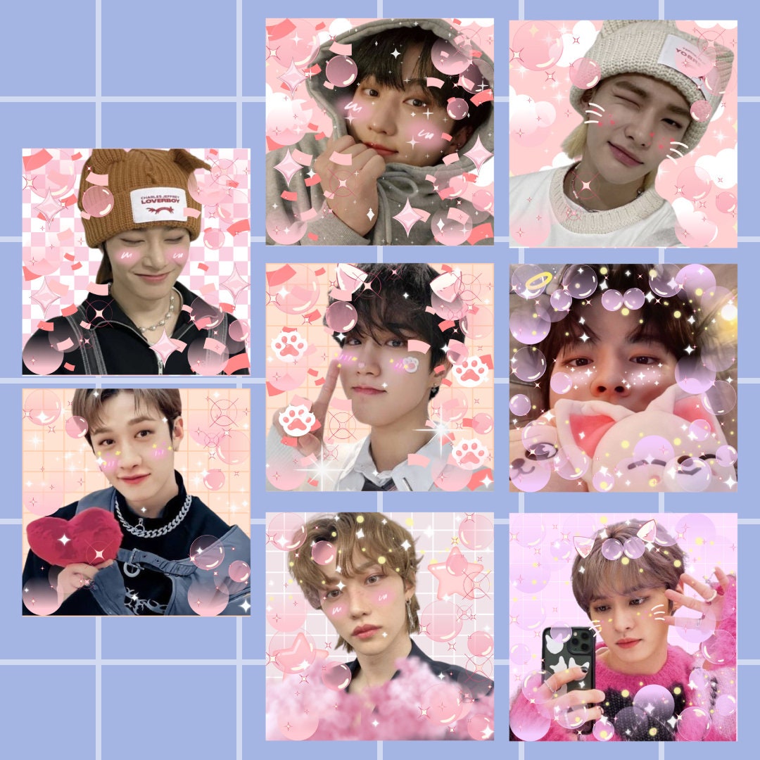 Stray Kids SKZ Stickers L Trading Photocards Freebie Stickers | Die-cut ...