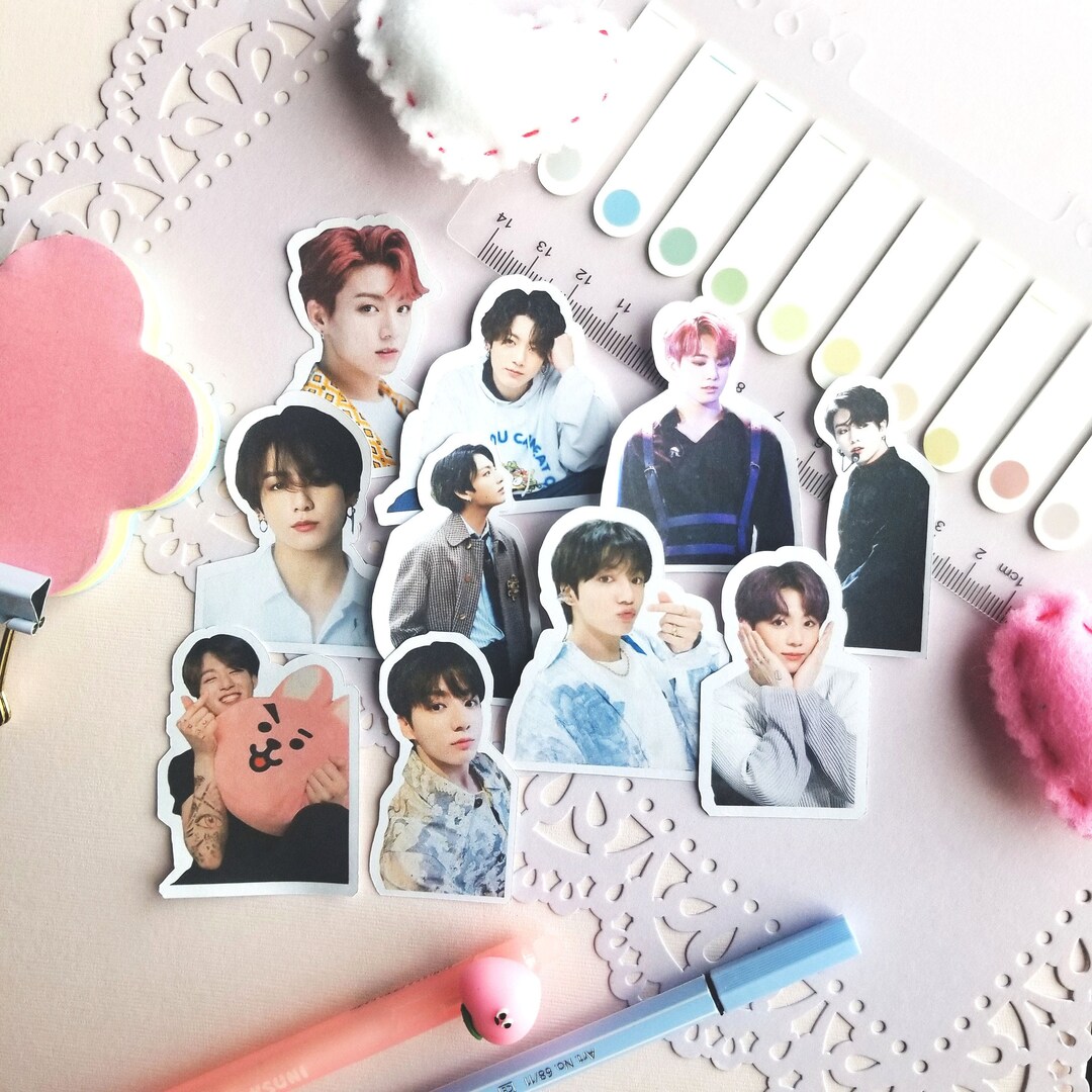 10pc BTS Jungkook Stickers - Etsy
