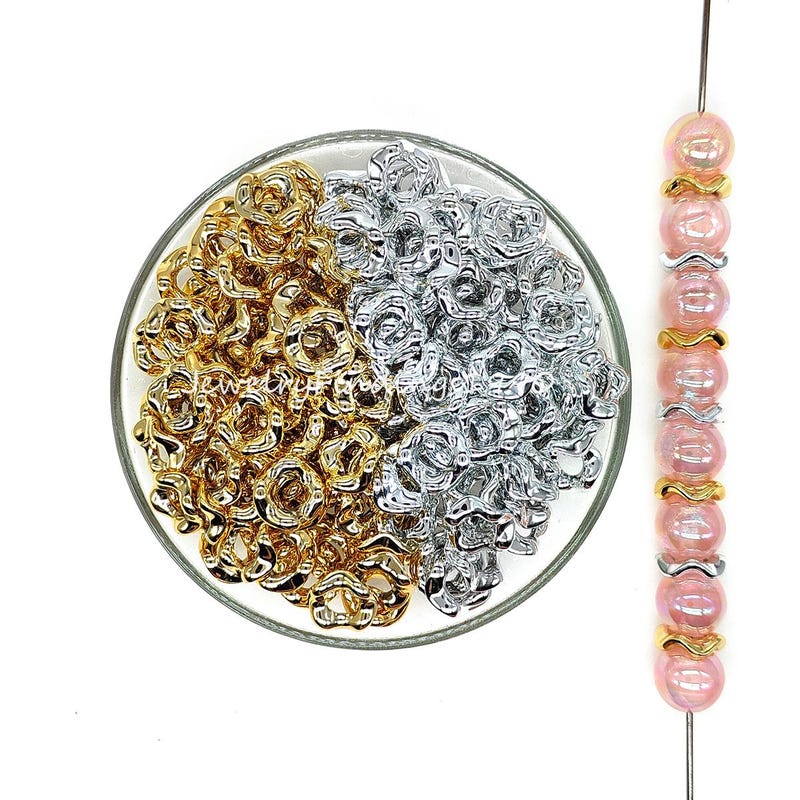 Wavy Disc Jewelry Spacers - Etsy