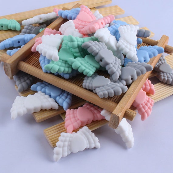 Wing Silicone Beads Angel Wing Beads DIY Jewelry Making - Etsy