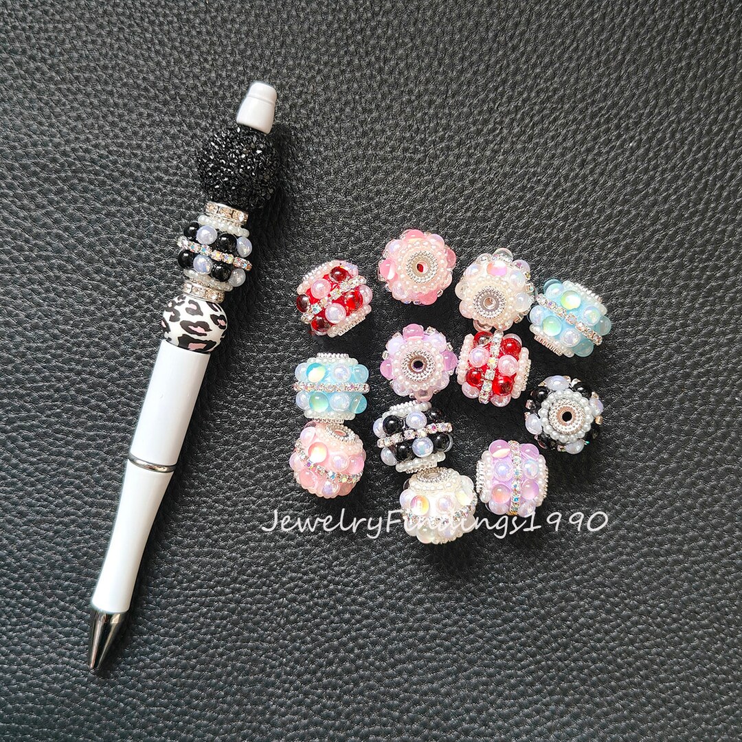 Fancy Beads for Pens and Keychains,rhinestone Beads,sparkle Acrylic ...