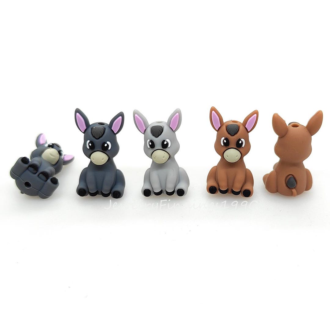 3D Donkey Focal Beads,bulk Silicone Beads,donkey Beads,diy Pen Beads - Etsy