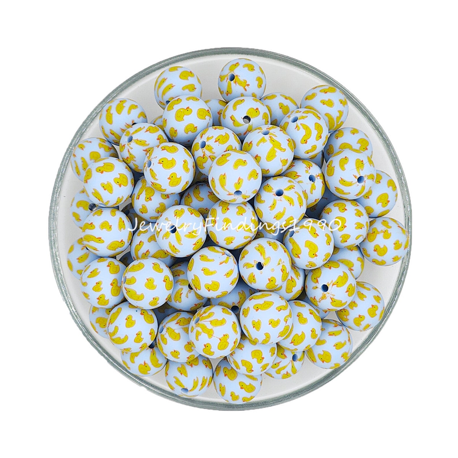 Silicone Beads,15mm Round Print Beads,loose Beads,beads for Pen,charm ...