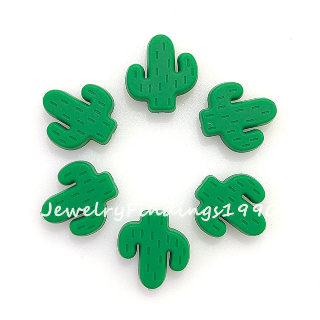 Silicone Cactus Beads, 25*23mm, 5-50pcs Wholesale Silicone Beads ...
