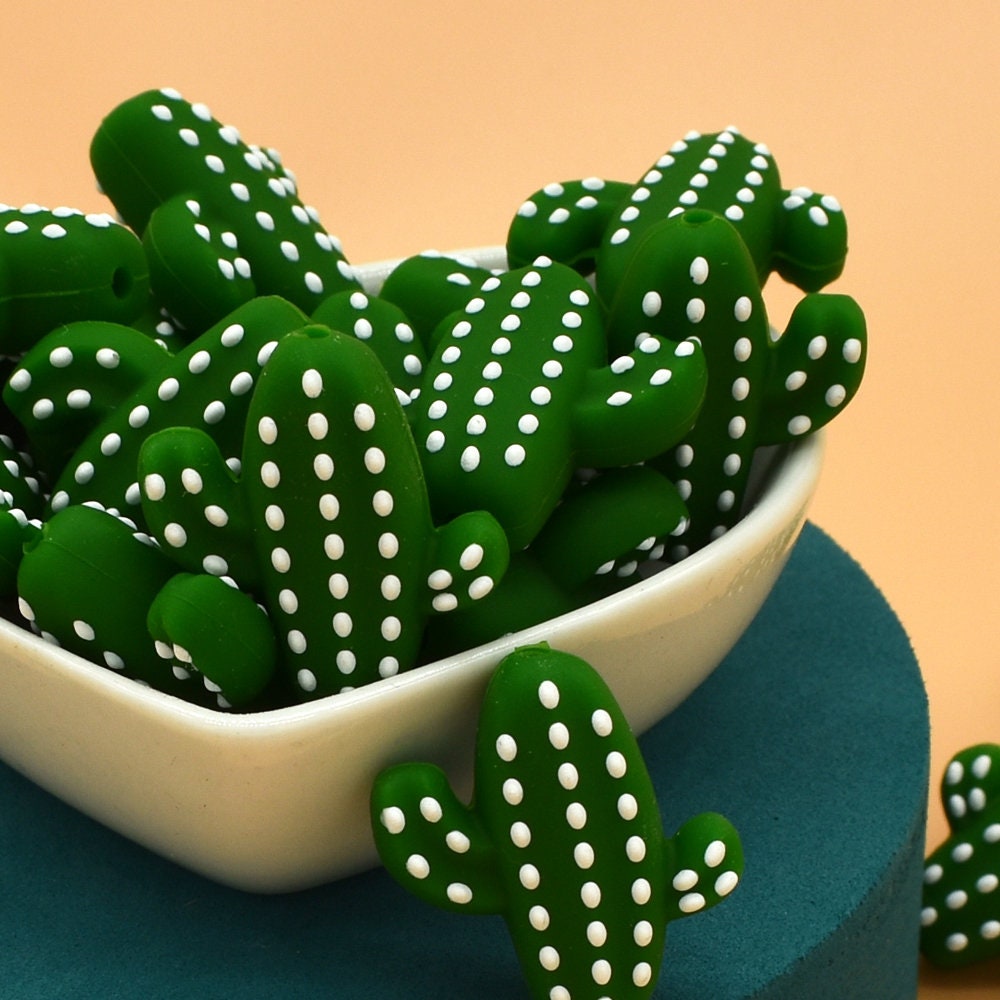 Cactus Silicone Beads Cartoon Bead Mini Silicone Cactus - Etsy
