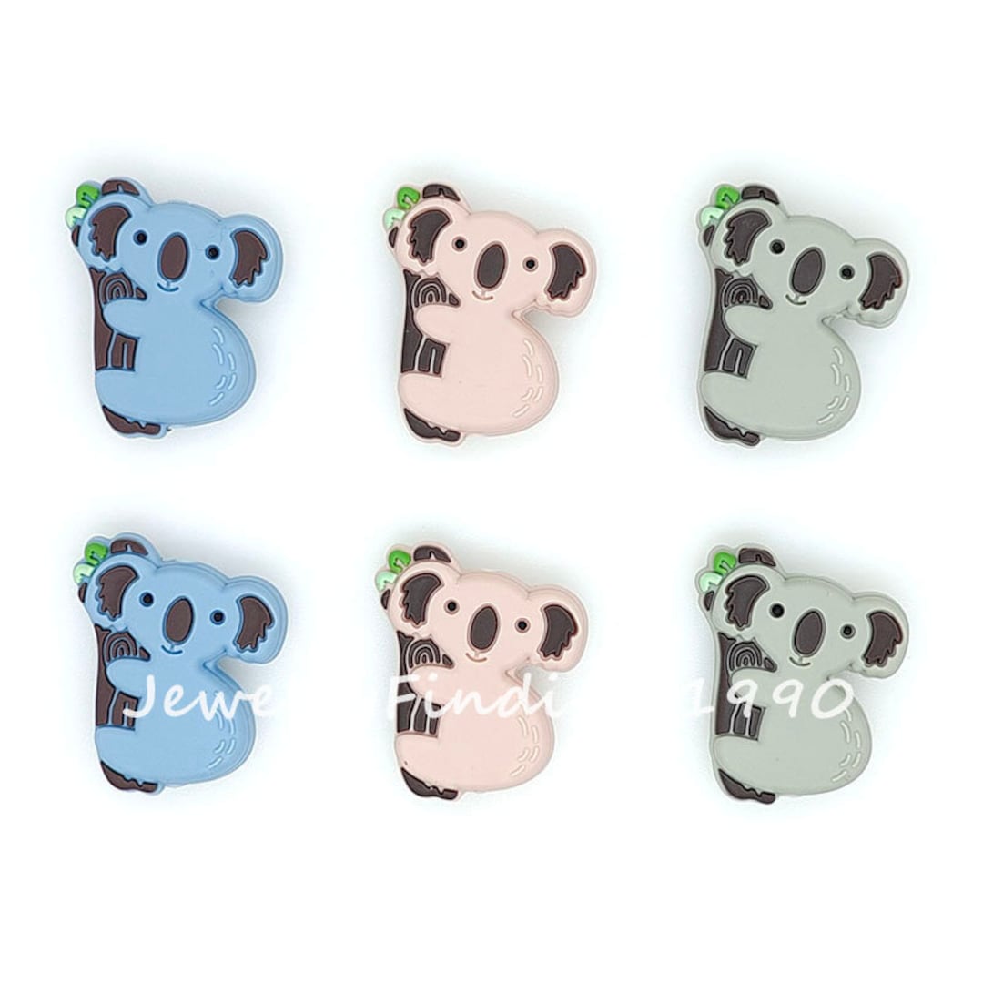 New Koala Silicone Beads, Bulk Mini Koala Silicone Beads, Koala Shaped ...