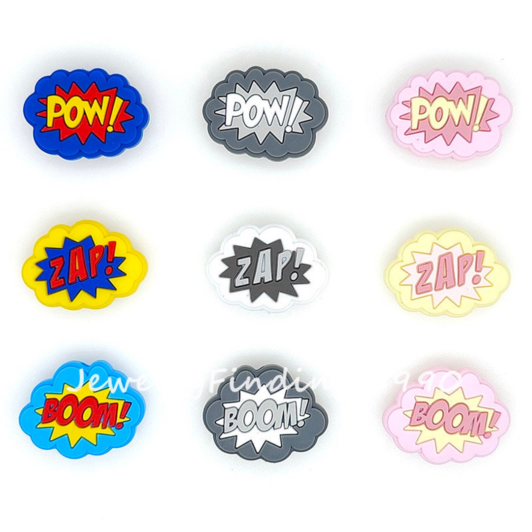 Focal Pow/boom/zap Silicone Beads DIY Pen Accessories Shape Silicone ...