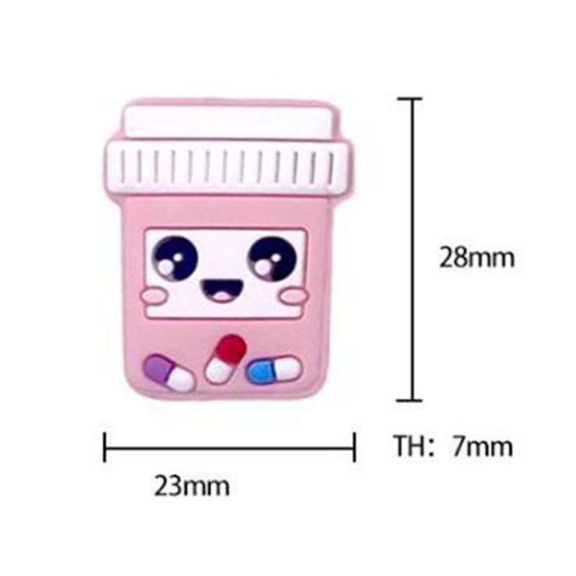 Medicinal Silicone Beads, Mini Cartoon Pill Box Silicone Beads, DIY ...