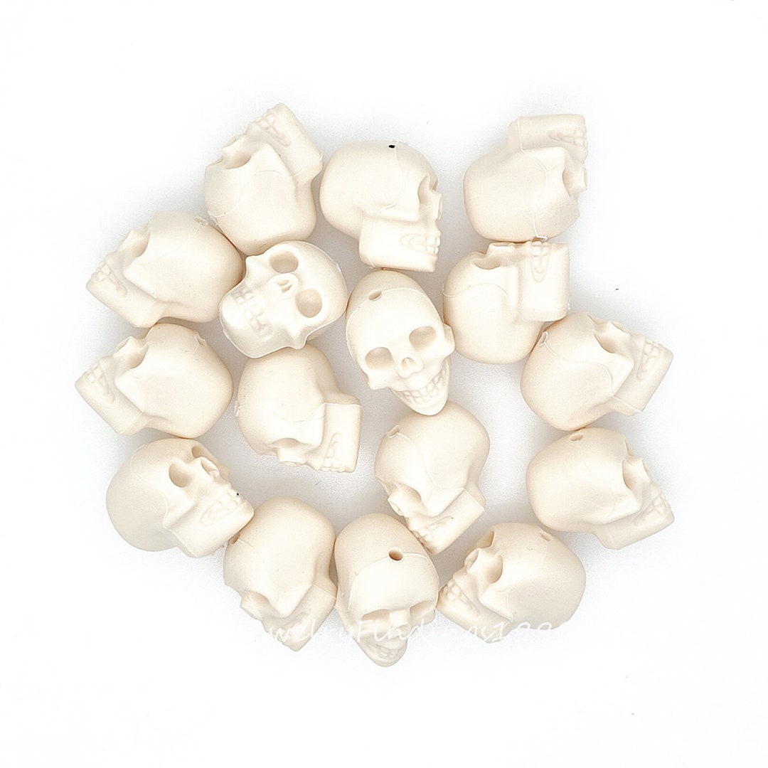 Skull Silicone Beads, Person Cranial Head Beads, Silicone Geometric ...
