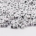10MM Cube White Letter Beads, 100/300/500pcs Acrylic Letter Beads ...