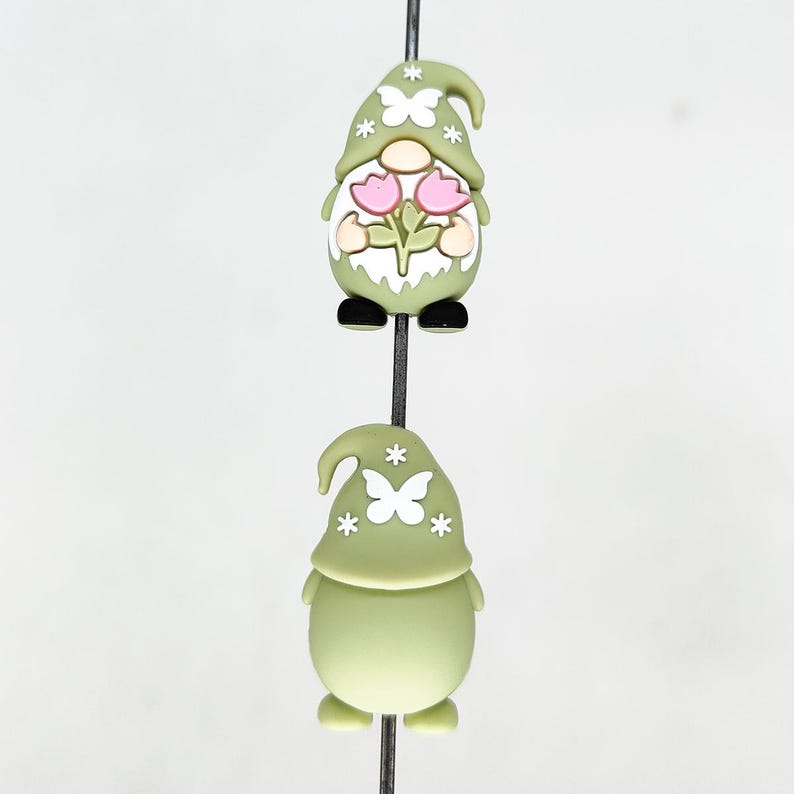 3D Tulip Gnome Focal Beads,flower Butterfly Silicone Beads,jewellery ...
