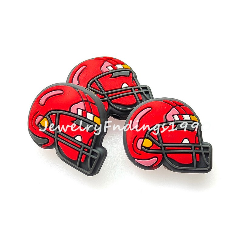 American Football Helmet Silicone Beads for Jewelry Making,sport Focal ...