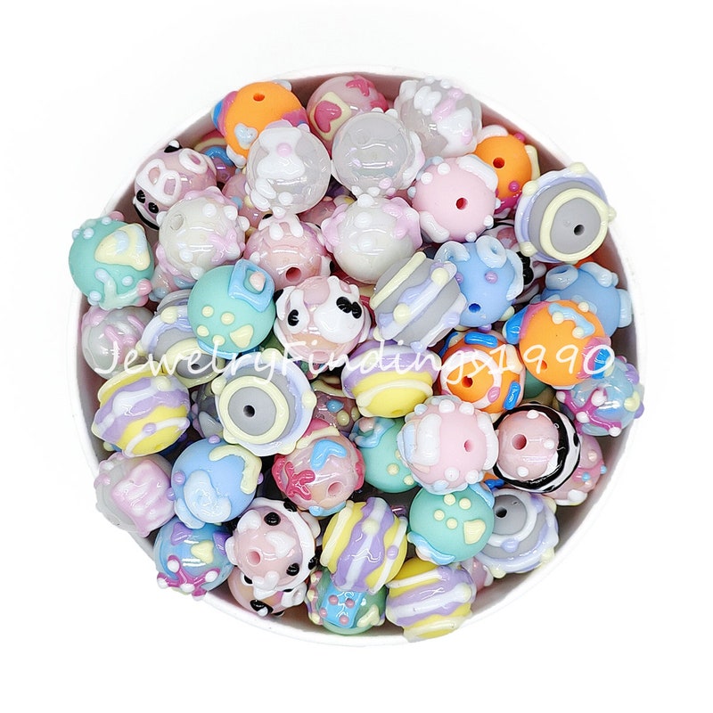 Hand Painted Beads - Etsy