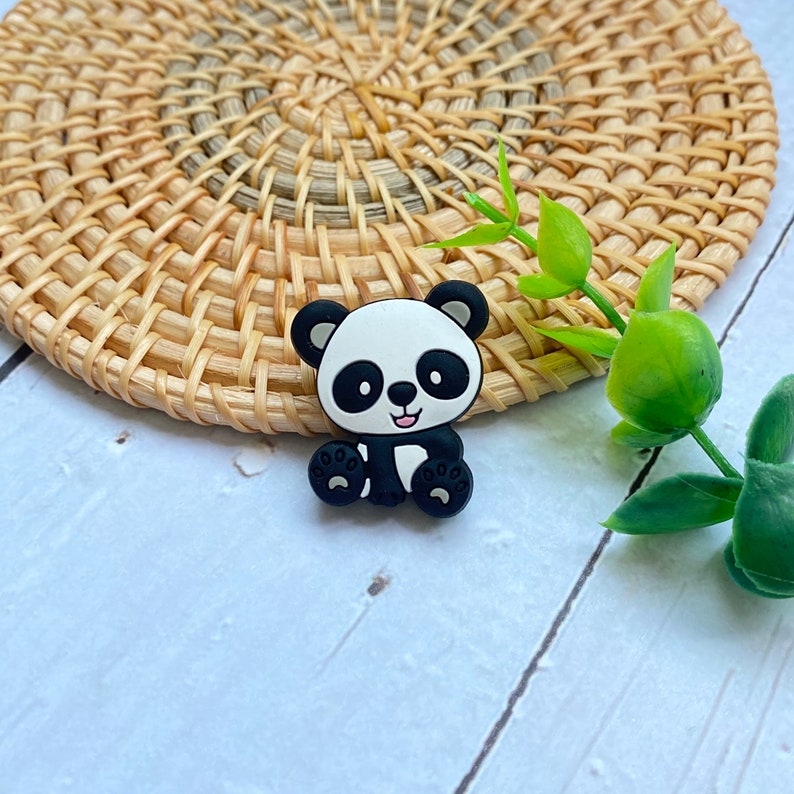 Panda Shaped Silicone Beads Mini Cartoon Beads Silicone | Etsy