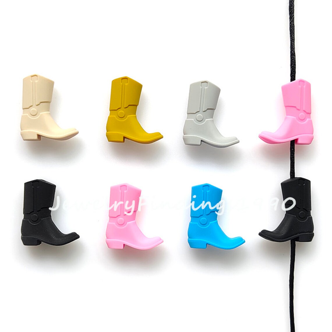 Cowboy Boot Silicone Beads, 14*30*10mm, Cowboy Boots Beads DIY Charm ...