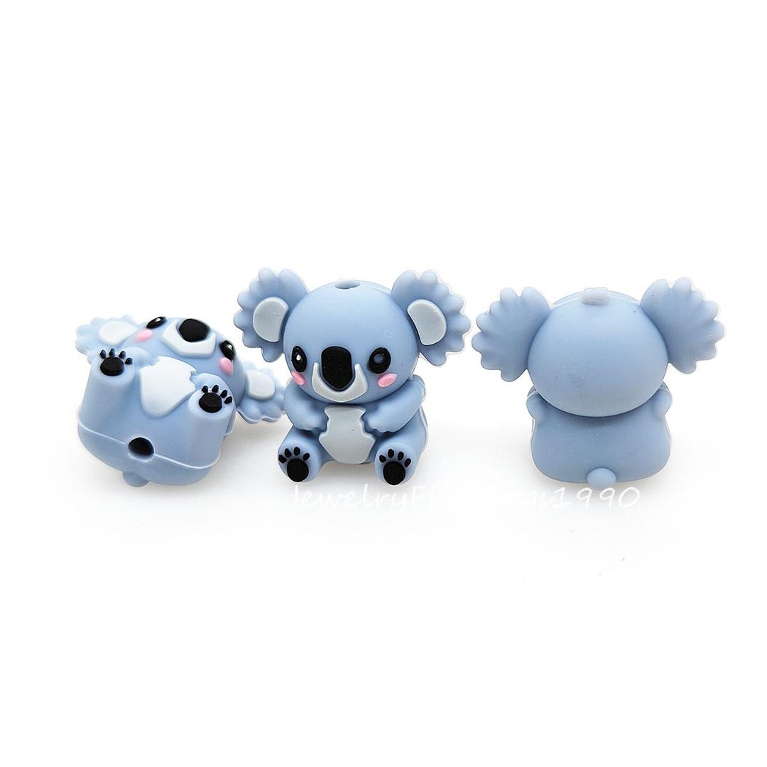 3D Koala Focal Beads,silicone Beads Bulk,koala Beads,jewellery Making ...